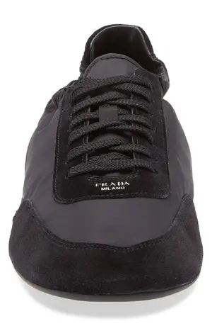 Prada Collapse Mixed Media Low Top Sneaker