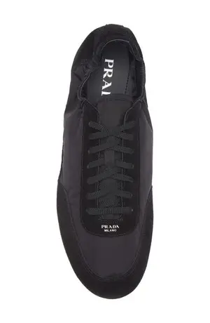 Prada Collapse Mixed Media Low Top Sneaker