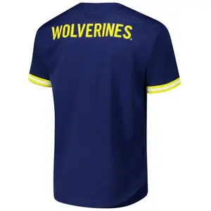 Mitchell & Ness Michigan Wolverines Game Time Vintage Mesh Button Front Top