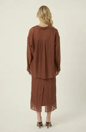 MODENAIRE Layered Sheer Midi Dress Set