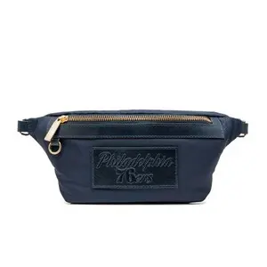 LUSSO Philadelphia 76ers Leather Trimmed Fanny Pack - Navy