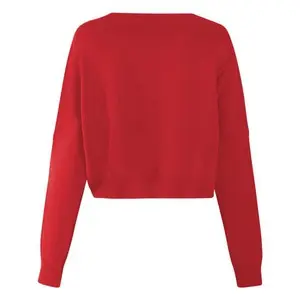 HYPE AND VICE Georgia Bulldogs Oversized Cropped Ivy Knit Pullover