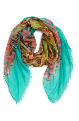 Tasha Zigzag Print Scarf - Multi