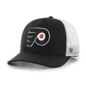 '47 White Philadelphia Flyers Logo Trucker Adjustable Hat - Black