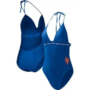 G-III 4HER BY CARL BANKS G-III 4HER BY CARL BANKS New York Mets One-Piece Swimsuit Royal