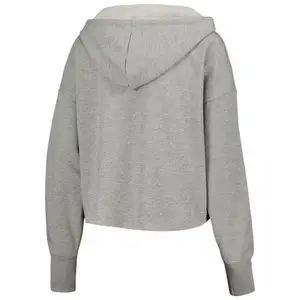 ZOOZATZ Wisconsin Badgers Swirl Cropped Pullover Hoodie