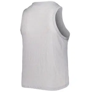 SOFT AS A GRAPE Oakland Athletics High Neck Tri-blend Tank Top - Gray