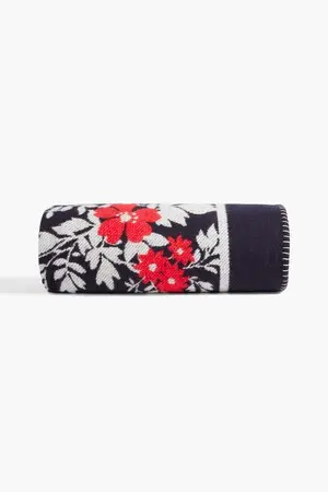 Erdem Ottoline Floraljacquard Merino Wool And Cashmereblend Throw