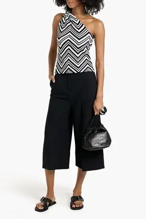 Missoni Oneshoulder Crochetknit Cottonblend Top