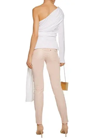 Roberto Cavalli Midrise Coated Skinny Jeans