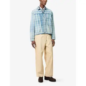 A.PRESSE Denim Checked Shirt Jacket