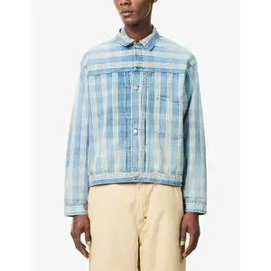 A.PRESSE Denim Checked Shirt Jacket
