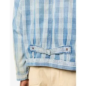 A.PRESSE Denim Checked Shirt Jacket