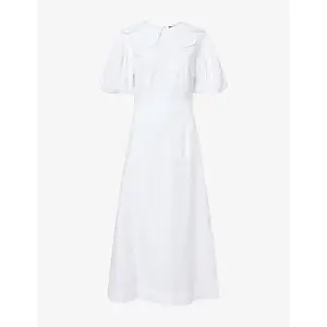 Simone Rocha Puff Sleeve Petal Collar Midi Dress