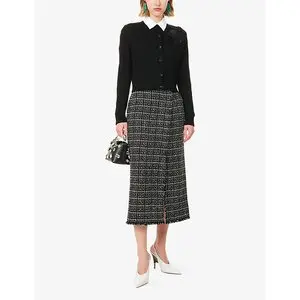 Erdem Floral Embellished Merino Wool Cardigan