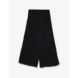 Rick Owens Emily Wool, Silk And Cashmere Scarf - Black