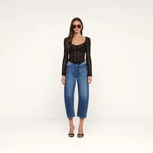 L'Agence Orine Pointelle Knit Top