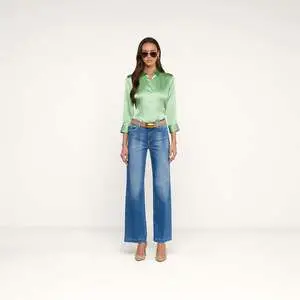 L'Agence Dani Silk Charmeuse Blouse - Meadow