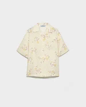 Prada Floral Print Old Linen Shirt