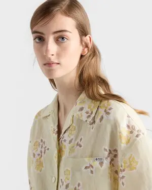 Prada Floral Print Old Linen Shirt