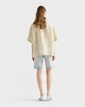 Prada Floral Print Old Linen Shirt