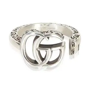 Gucci Sterling Silver Gg Marmont Key Motif Ring - Sterling_silver
