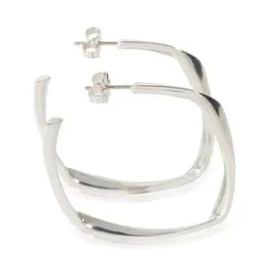 Tiffany & Co. Sterling Silver Frank Gehry Torque Hoop Earrings