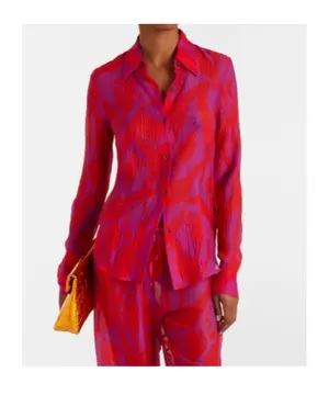 Dries Van Noten Cloudy Printed Silk Shirt