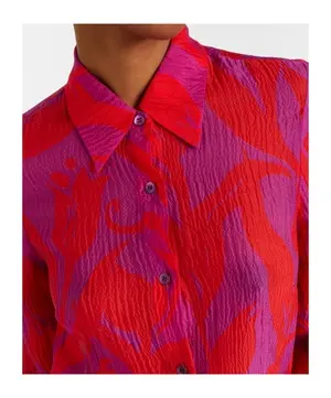 Dries Van Noten Cloudy Printed Silk Shirt