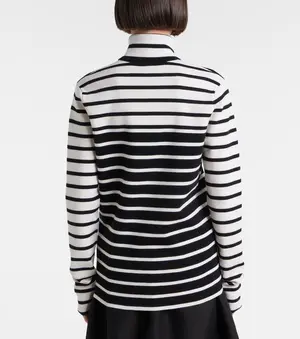 TOTEME Striped Wool-blend Turtleneck Sweater