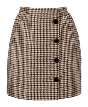 Valentino Garavani Houndstooth Virgin Wool Miniskirt