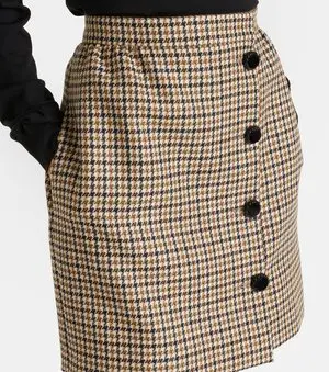 Valentino Garavani Houndstooth Virgin Wool Miniskirt