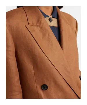Brunello Cucinelli Double-breasted Linen Blazer