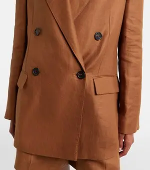 Brunello Cucinelli Double-breasted Linen Blazer