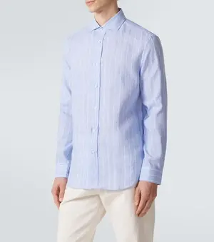 Brunello Cucinelli Striped Linen Shirt