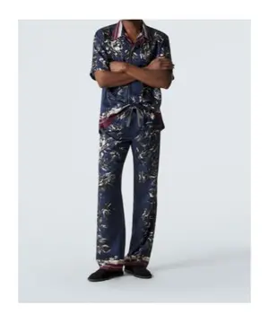 Dolce & Gabbana Printed Silk Bowling Shirt