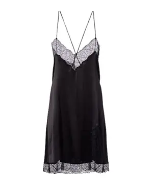 Dolce & Gabbana Silk And Cotton-blend Satin Slip Dress - Black