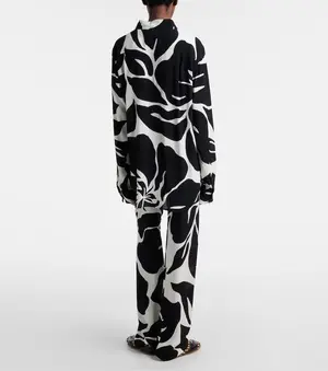 Dries Van Noten Floral Straight Pants