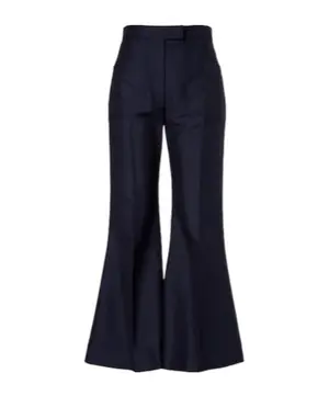 Valentino Garavani Wool And Mohair Flared Pants - Black