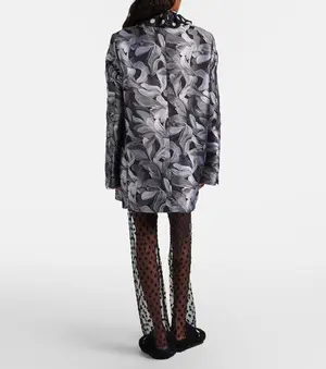 Dries Van Noten Polka-dot Mesh Slim Pants