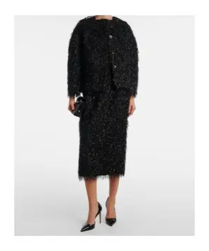 Erdem Lurex Fil Coupé Button Casual Jacket