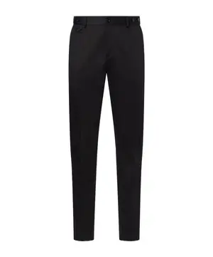 Dolce & Gabbana Cotton-blend Slim Pants - Black