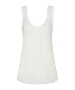 TOTEME Fringed Trim Vest - White
