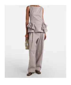 Dries Van Noten Striped Cotton And Silk Pants