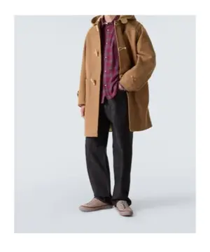 Visvim Commodore Wool And Linen Hooded Duffle Coat
