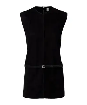 TOTEME Belted Suede Minidress