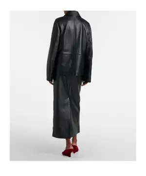 TOTEME Leather Midi Skirt