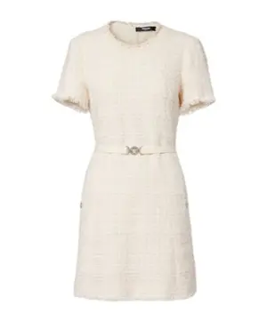 Versace Medusa '95 Cotton-blend Tweed Minidress - White