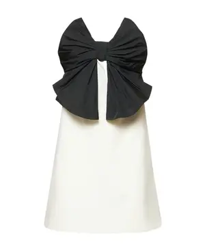 Red Valentino Bow-tie Tube Top Dress - White