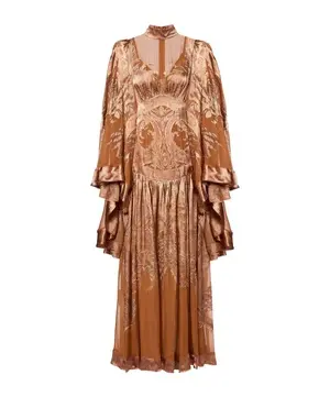 Zimmermann Memento Burnout Paisley Gown - Brown